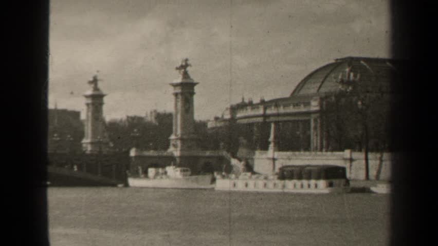 Paris France 1947: Beautiful Waterfront Stock Footage Video (100% ...