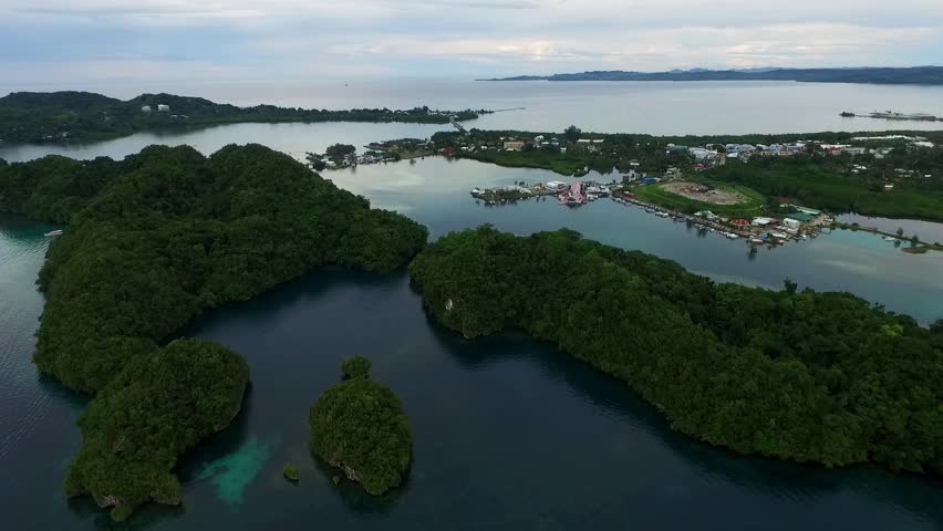 Stock video of port in koror island, palau. ferry, | 22604023 ...