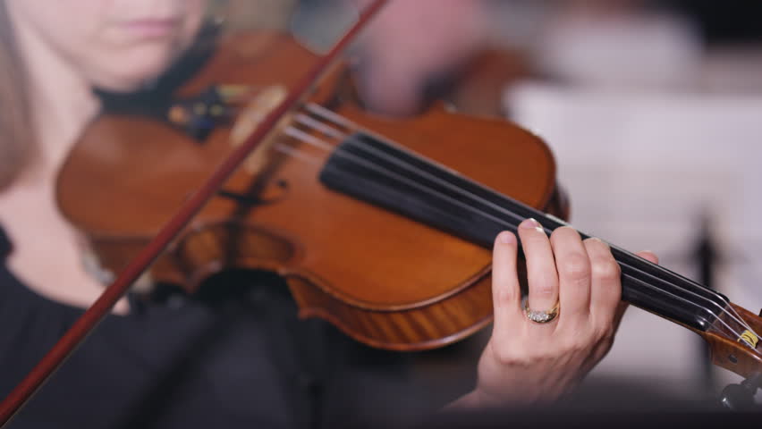 Close-up Of Musician Playing Violin, Classic Music Stock Footage Video ...
