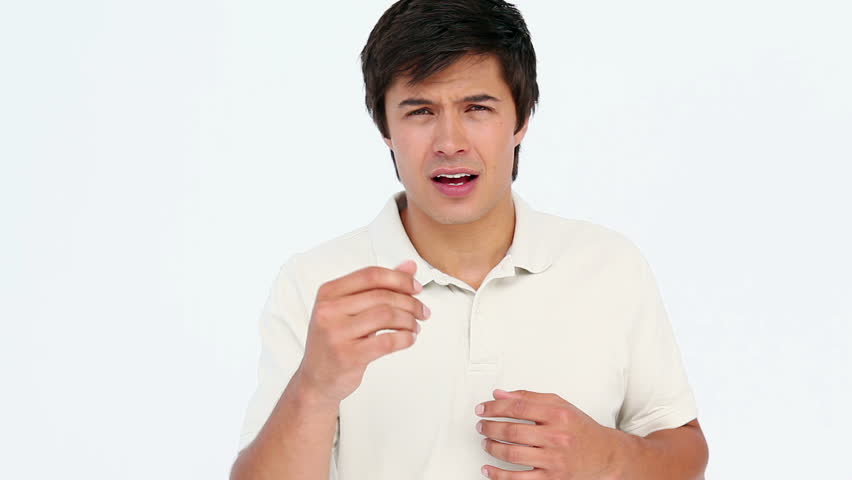 Young Man Talking To Camera On Green Background Stock Footage Video ...
