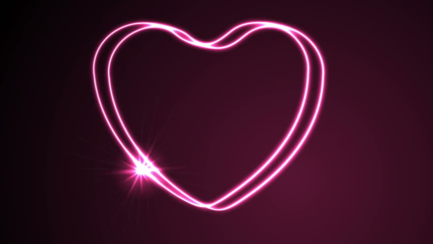 Glowing Neon Hearts Seamless Loop Background Stock Footage Video ...