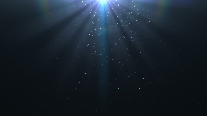 Underwater View, With Light Rays Shining Through The Moving Water ...