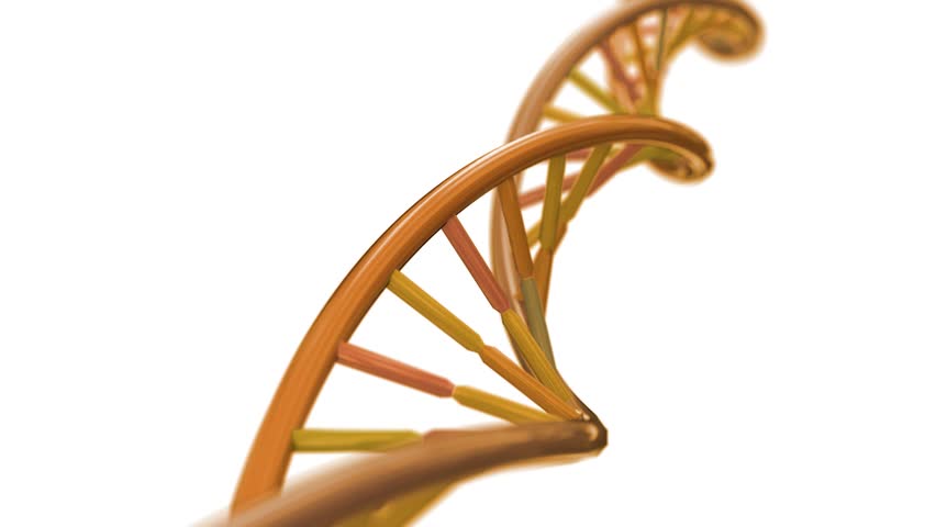 DNA Spinning RNA Double Helix Slow Science Electron Microscope Closeup ...