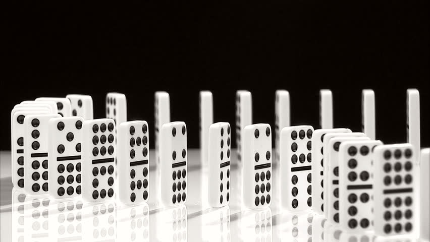 3D Animation Of Dominoes Falling Down And Effect Another One Like A ...