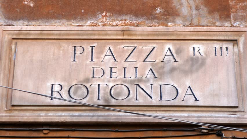 Piazza Della Rotonda Sign in Stock Footage Video (100% Royalty-free ...