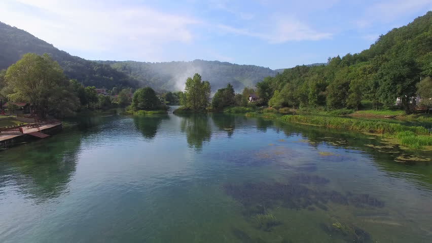 Stock video of aerial view of beautiful una river | 24726623 | Shutterstock