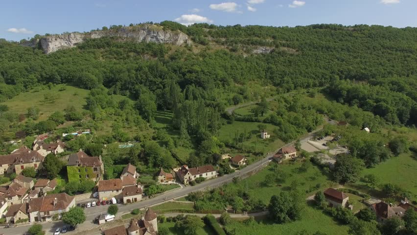 Aerial View By Drone Of Autoire, Classified Among The Most Beautiful ...