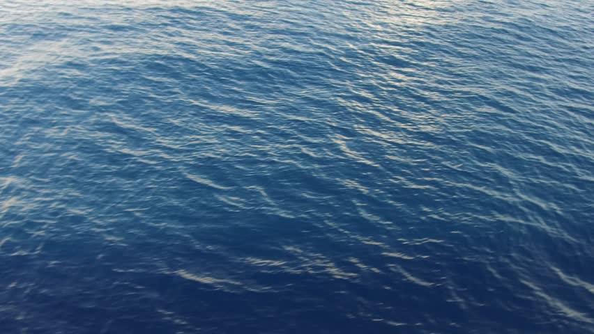 Slow Motion Fly Over Disturbed Ocean Water Surface, Loopable. (HD, High ...