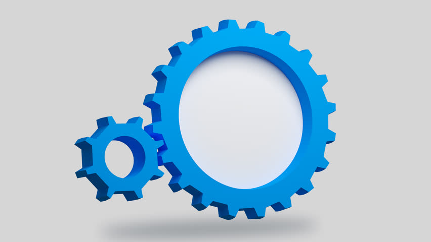 Two Blue Gears Team Work, Stock Footage Video (100% Royalty-free ...