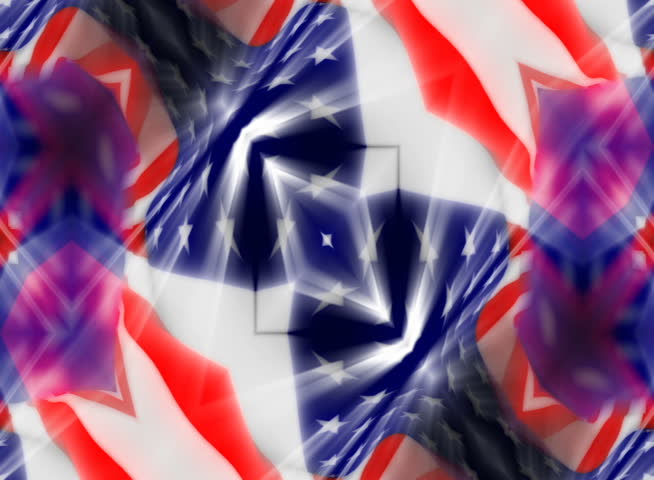 American Flag 0105 - A Psychedelic American Flag Waves In The Breeze ...