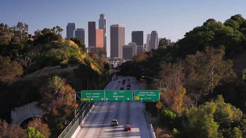 LOS ANGELES - CIRCA MAY 2012: Pasadena Freeway CA Highway 110 With ...