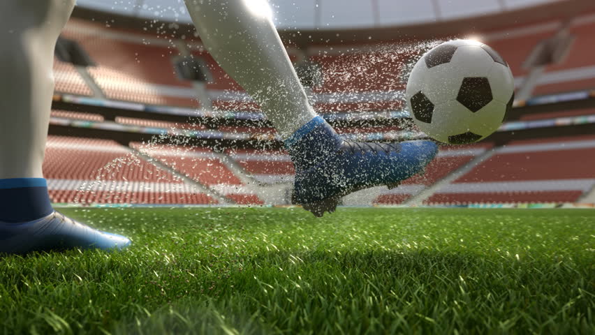 Soccer Goal (HD). Computer Animation Of A Soccer Ball Scoring A Perfect ...
