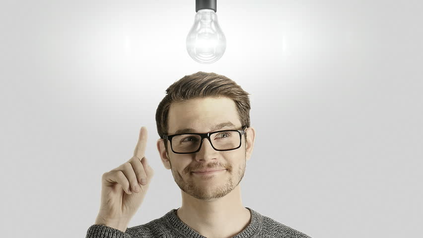 Man Thinking With Idea Bulb On The Head Stock Footage Video 5298119 ...