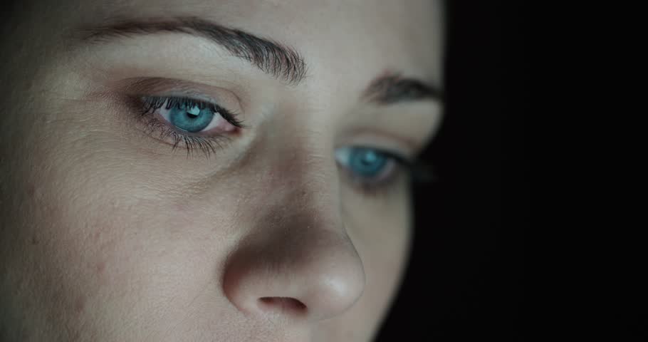 Women Facing Camera. Face Close Up. Isolated Against Green Screen ...