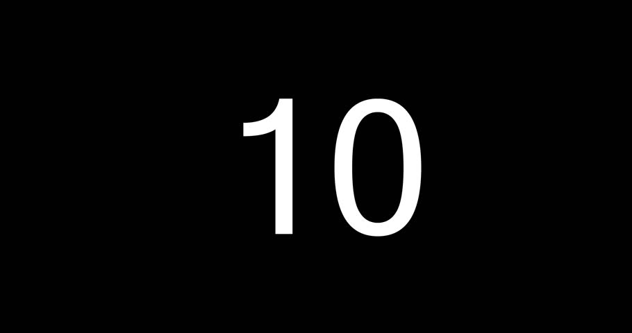 A Simple Countdown From 10 To 1. And Then An Explosion Occurs. White ...