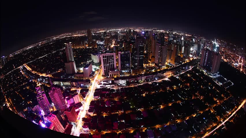 Night time Lights on the road in Manila, Philippines image - Free stock photo - Public Domain ...