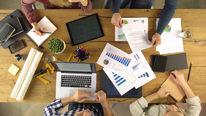 Top Overhead View People Group Stock Footage Video (100% Royalty-free ...