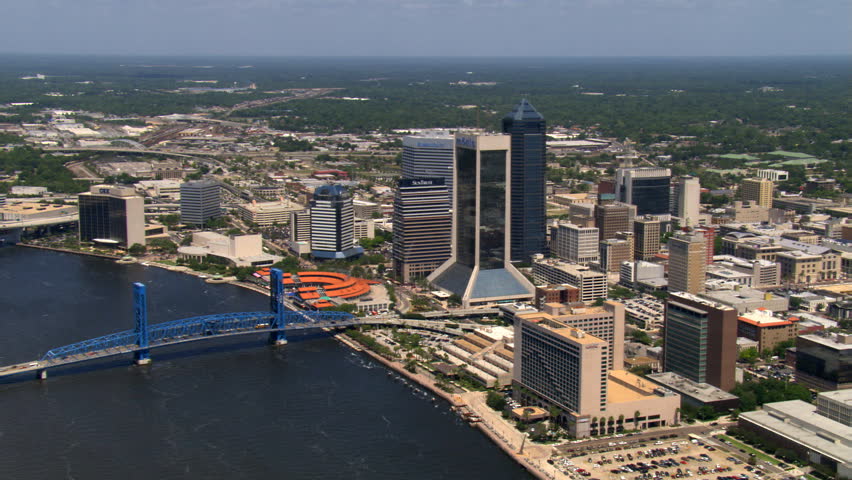 Aerial View Downtown Jacksonville