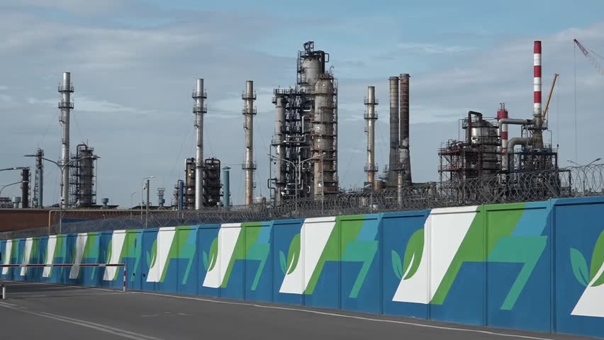 Refinery Plant In Moscow Russia. Oil Refinery In Moscow. Factory ...