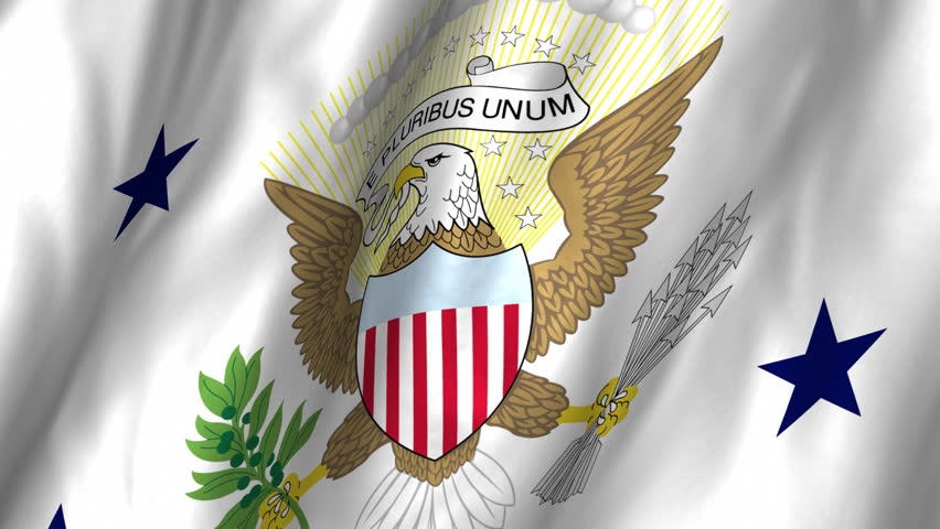 A Beautiful Satin Finish Looping Flag Of US Vice President Seal. A ...