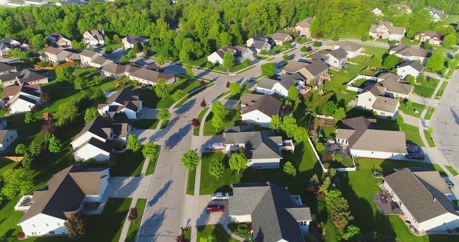 Exceptionally Beautiful Suburban Neighborhoods, Homes, Stock Footage ...