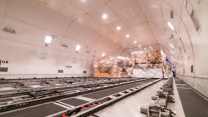 Loading Air Cargo Freighter Inside Stock Footage Video (100% Royalty ...