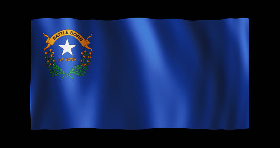 Flag of Nevada, Usa; Conformed Stock Footage Video (100% Royalty-free ...