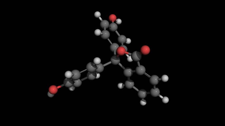 Ball And Stick Model Of Glucose Molecule With Animated Carbon Atom ...