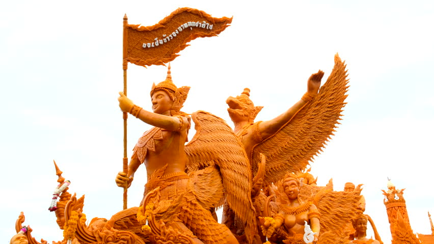 Thailand’s Khao Phansa Festival 2017 Stock Footage Video (100% Royalty ...