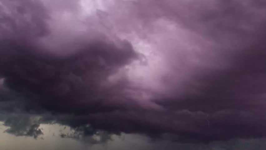 RAIN TYPHOON LIGHTNING CLOUD TIME LAPSE WITH DARK SKY. Heavy Rain ...