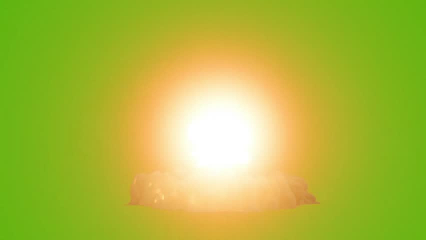 Nuclear Bomb Explosion Green Screen Stock Footage Video (100% Royalty ...