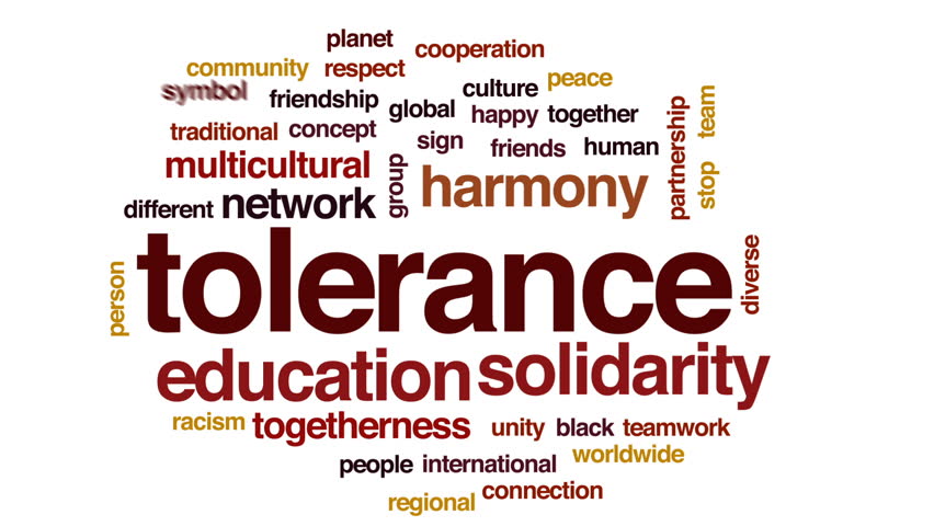 Tolerance Animated Word Cloud, Text Design Animation. Stock Footage ...