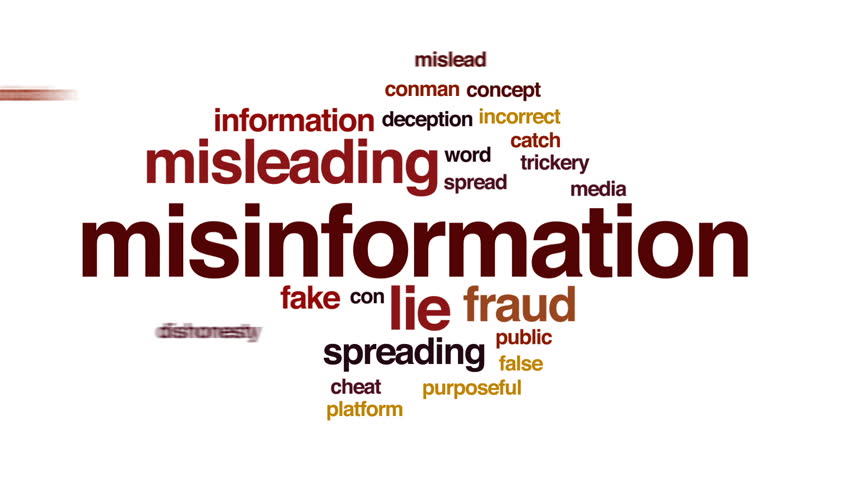 Misinformation Animated Word Cloud, Text Stock Footage Video (100% ...