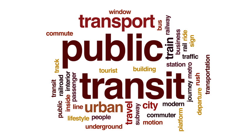Stock video of public transit animated word cloud, text | 29502763 ...