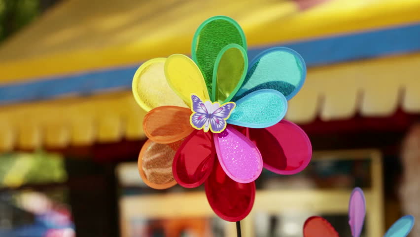 Rotating Flower. Multicolored Artificial Flower Stock Footage Video ...