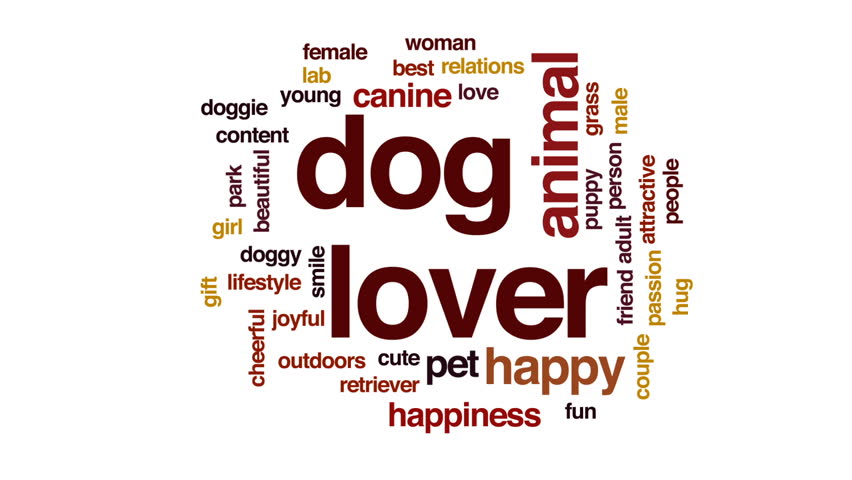 Varastovideo kohteesta dog lover animated word cloud, text | 29734063 ...