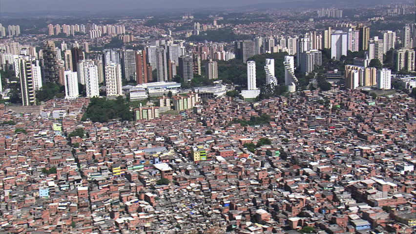 AERIAL- Paraisopolis Favela, Sao Paulo, Brazil Stockvideos ...