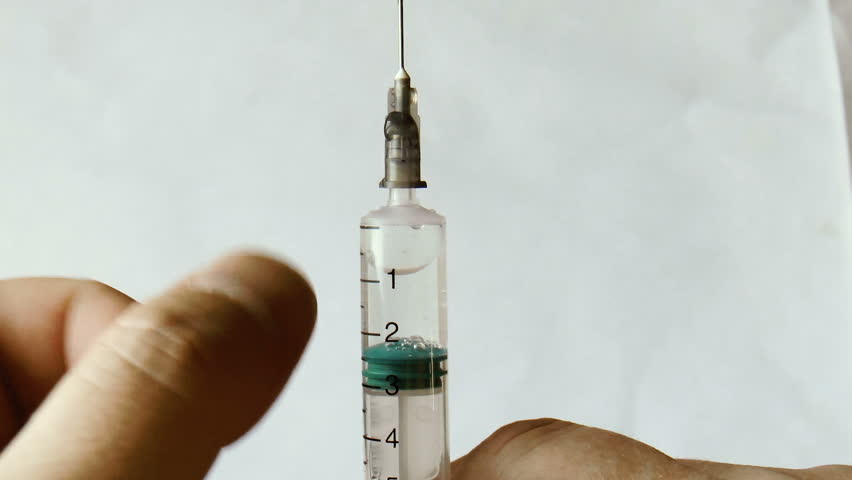 Nurse Prepares Sterile Water Injection For Diluted Drug. Close Up Hand ...