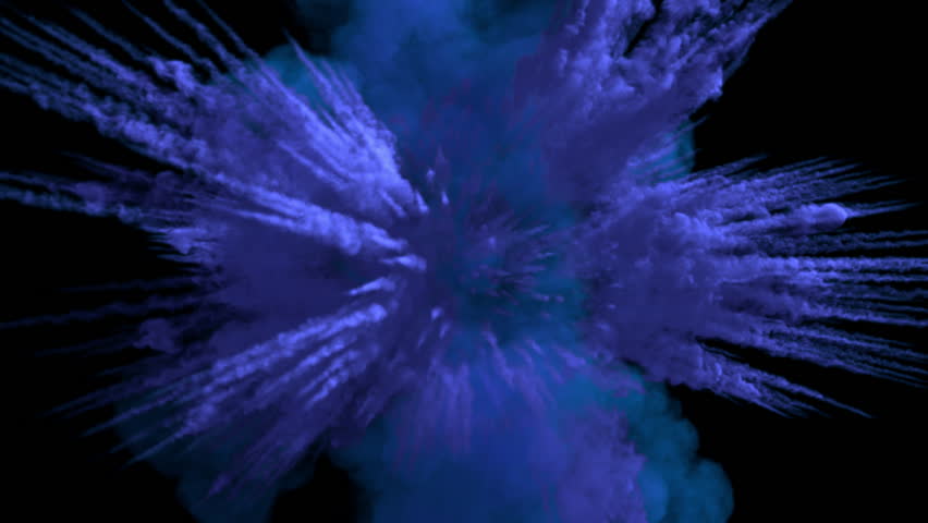 Colored Middle Size Smoke Explosion Stock Footage Video (100% Royalty ...