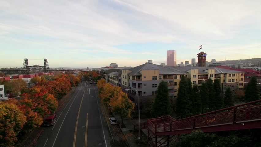 Portland Oregon Urban Residential with Stock Footage Video (100% ...