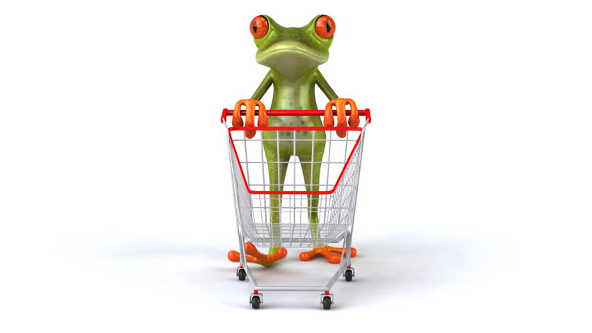 Fun Frog With Shopping Cart Stockvideos & Filmmaterial 3144796 ...