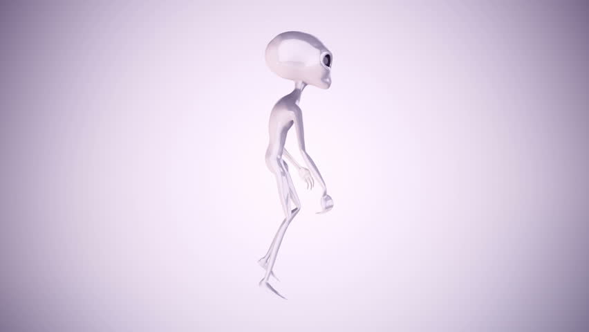 Animation Of Walking Abstract Alien On Colorful Background. Animation ...