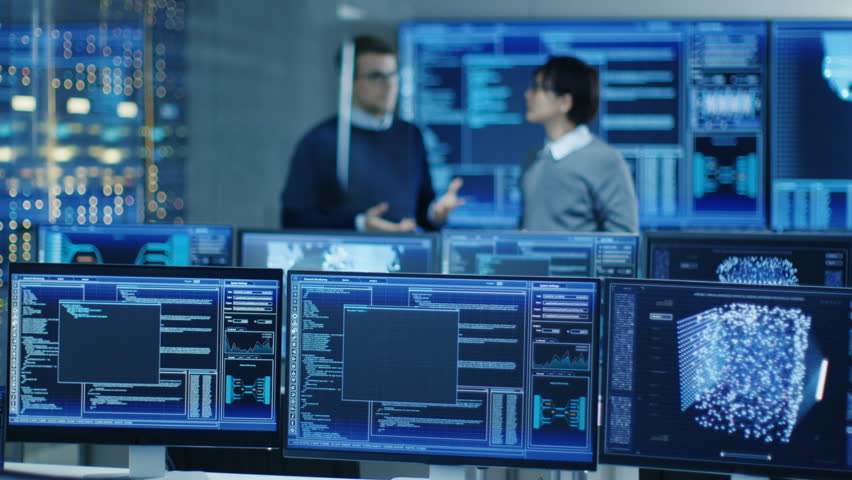 Stock Video Clip of In the Data Center System Control Room | Shutterstock