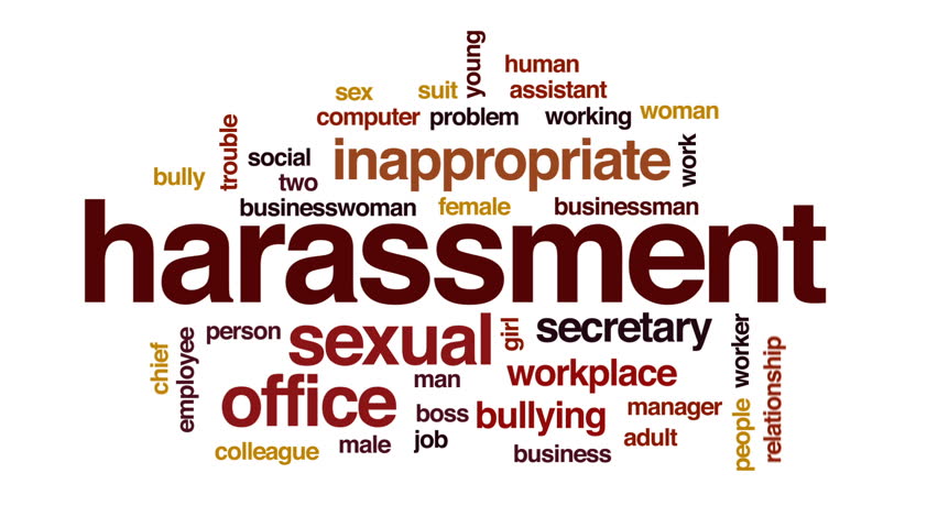 Harassment Animated Word Cloud, Text Stock Footage Video (100% Royalty ...