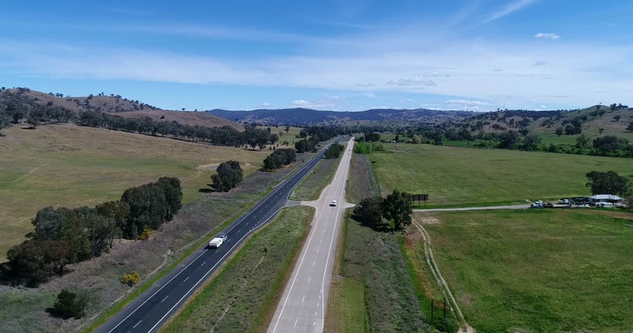 Hume Highway M31 in Rural Stock Footage Video (100% Royalty-free ...