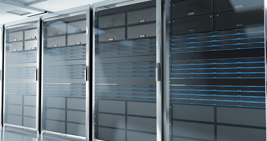 Network Server Room With Computers For Digital Tv Ip Communications And ...