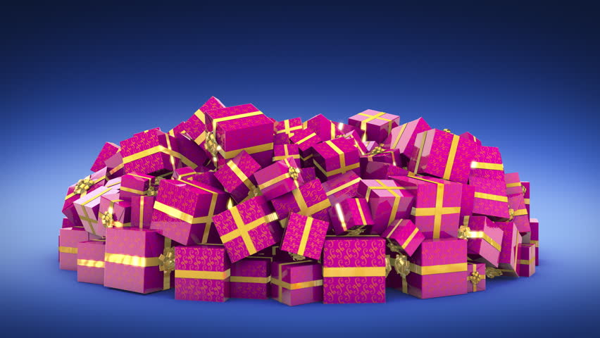 Funny, Bouncing, Flashing, Multiplying Gifts. Stock Footage Video (100% ...