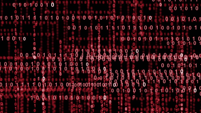 Binary Code. Hexadecimal Code Running Up A Computer Screen. Blue Digits. Stock Footage Video ...
