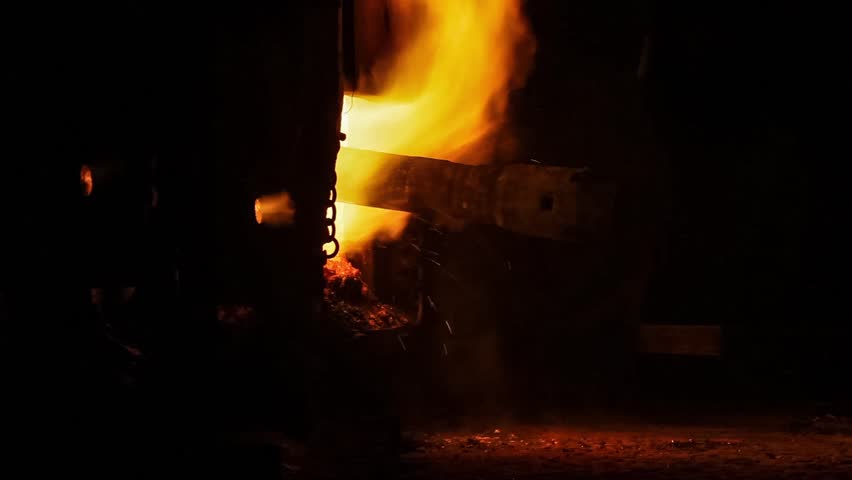 Open Hearth Furnace (martin Furnace) Stock Footage Video (100% Royalty ...