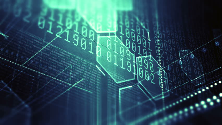 New Crypto Hi-Tech Background. This Is Abstract Animation Of Futuristic ...